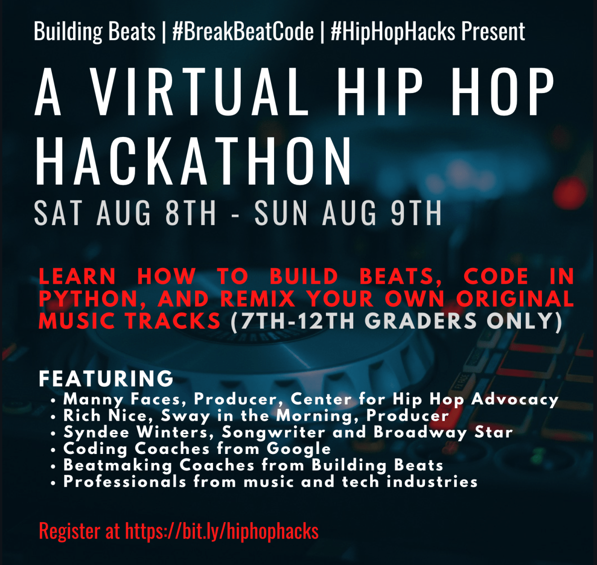 Virtual Hip Hop Hackathon – #HIPHOPHACKS
